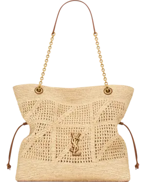 Saint Laurent Monogram Jamie Raffia Shopper