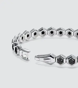 David Yurman Hex Bracelet With Black Diamonds