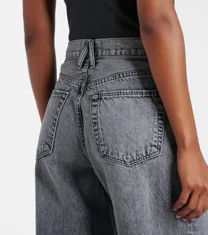 SLVRLAKE Cassie High-rise Wide-leg Jeans - Grey