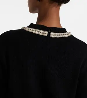 Valentino Garavani Virgin Wool Sequined Sweater - Black