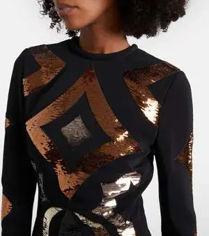 Emilio Pucci Sequined Open-back Gown