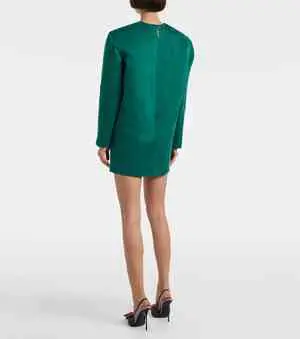Saint Laurent Silk Satin Minidress - Green