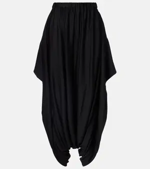 Junya Watanabe High-rise Tapered Wool Pants - Black
