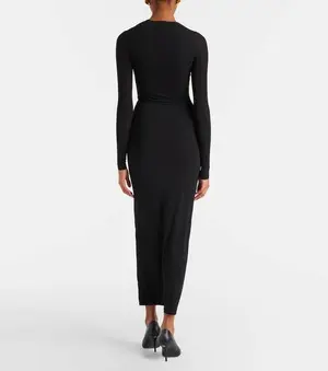 Wardrobe.NYC Semi-sheer Jersey Midi Dress