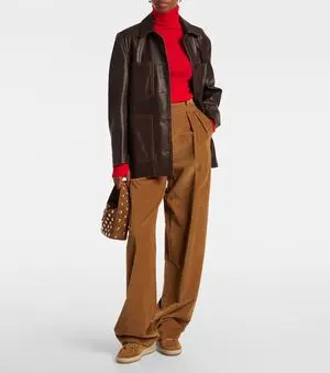 GOLDEN GOOSE Ball Star Shearling-trimmed Suede Sneakers