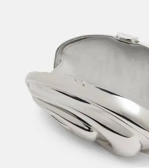Simkhai Inez Metallic Clutch - Silver