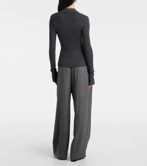 GANNI Pinstripe Wide-leg Trousers