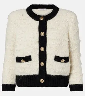 Dorothee Schumacher Sparkle Wool-blend Cardigan - White