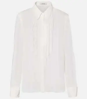 Dorothee Schumacher Sheer Twist Georgette Blouse - White