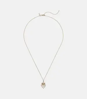 SYDNEY EVAN Ufo Pendant Necklace With Diamonds - Gold