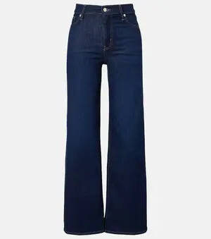 FRAME Le Slim High-rise Wide-leg Jeans - Blue