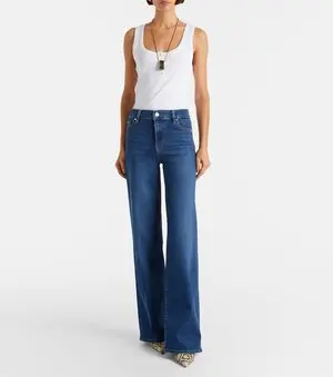 FRAME Le Slim High-rise Wide-leg Jeans - Blue
