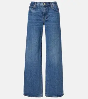 FRAME Bubble Mid-rise Barrel-leg Jeans - Blue