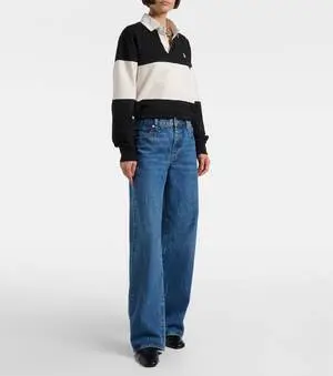 FRAME Bubble Mid-rise Barrel-leg Jeans - Blue