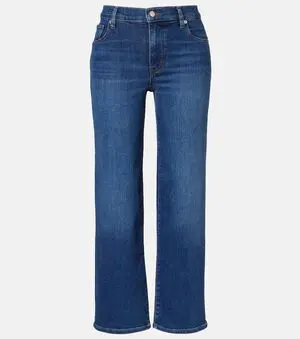 FRAME Mellow Cropped Mid-rise Straight Jeans