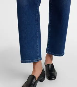FRAME Mellow Cropped Mid-rise Straight Jeans