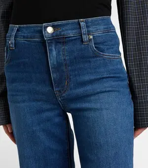 FRAME Mellow Cropped Mid-rise Straight Jeans