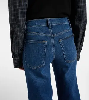 FRAME Mellow Cropped Mid-rise Straight Jeans