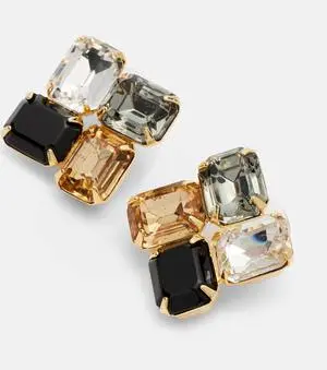 JENNIFER BEHR Piccolo Crystal Earrings - Gold