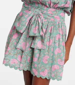 JULIET DUNN Floral Cotton Mini Dress - Multicoloured