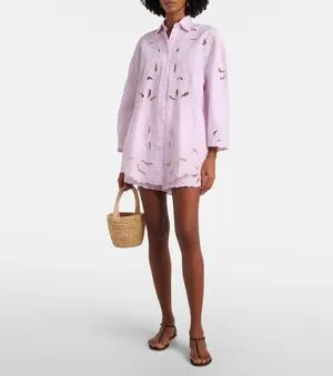 JULIET DUNN High-rise Wide-leg Shorts - Pink