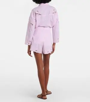 JULIET DUNN High-rise Wide-leg Shorts - Pink