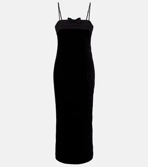 Posse Quincy Cotton Velvet Cocktail Dress - Black