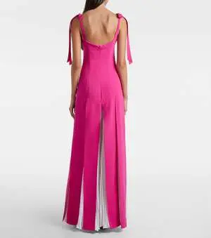 MARMAR HALIM Pleated Sash Gown