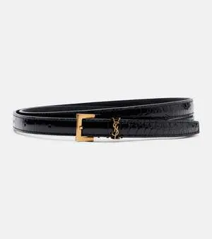 Saint Laurent Cassandre Belt - Black