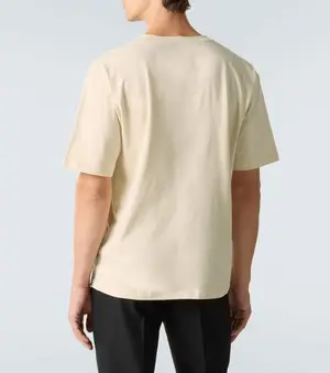 Valentino Garavani Logo Cotton Jersey T-shirt - Beige