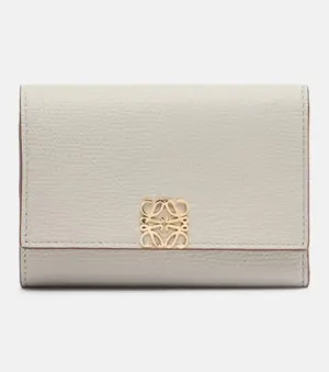 Loewe Anagram Small Leather Wallet - Grey