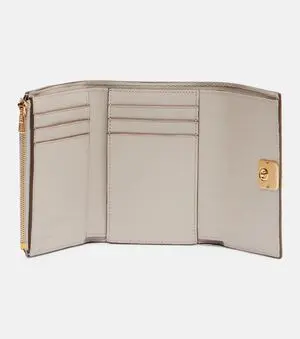 Loewe Anagram Small Leather Wallet - Grey