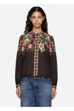 Sea Viktoria Floral-print Top - Stripe
