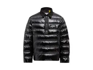 Moncler X A$ap Rocky Vardar Down Polo Shirt Jacket - Black