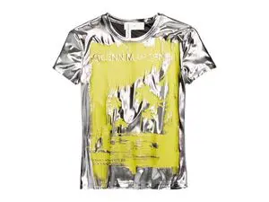 H&m Printed Metallic T-shirt