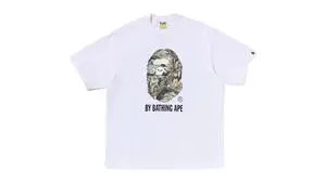 A BATHING APE Tree Edge Camo Bathing Ape Relaxed Fit Tee Shirt - White