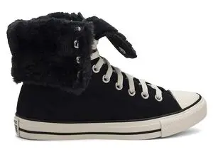 CONVERSE Chuck Taylor All Star Fold Over Hi - Black/egret