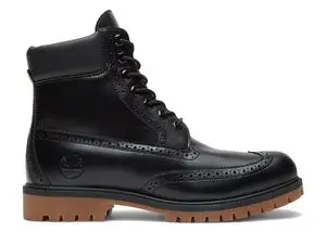 Timberland 6" Premium Brogue Wingtip Boots - Black