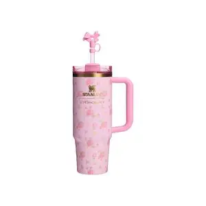 STANLEY 1913 X Loveshackfancy Flowstate Quencher 30oz Tumbler 'ibiza Sunset - Pink