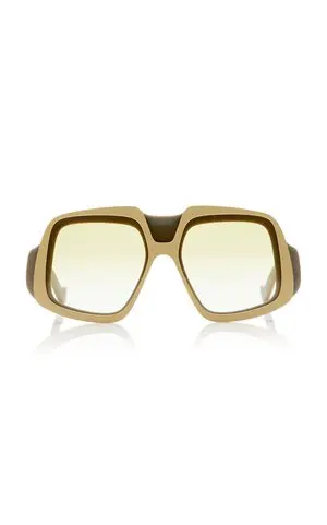 Loewe Collage Acetate Mask Sunglasses - Ivory