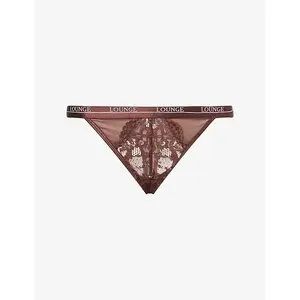 Lounge Blossom Lace Thong - Brunette