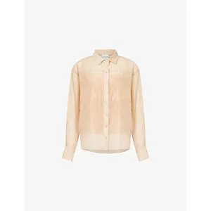 L.A-SPACE Oversized Embroidered Organza Shirt