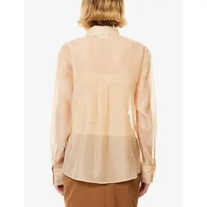 L.A-SPACE Oversized Embroidered Organza Shirt