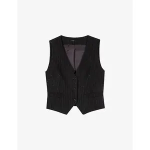 Maje Pinstriped Stretch-woven Vest