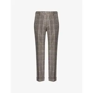 OSCAR JACOBSON Dandy Turn-up Wool Trousers