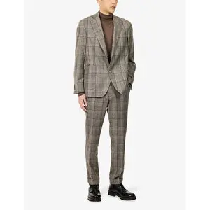 OSCAR JACOBSON Dandy Turn-up Wool Trousers