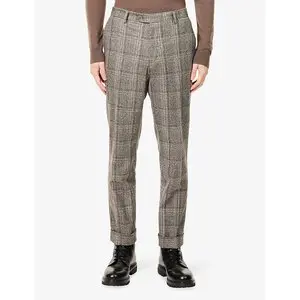 OSCAR JACOBSON Dandy Turn-up Wool Trousers