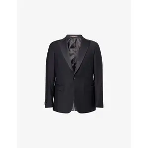 OSCAR JACOBSON Frampton Peak-lapel Wool Blazer
