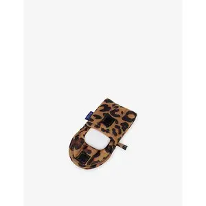 Baggu Puffy Leopard-print Woven Earbuds Case