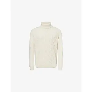 OSCAR JACOBSON Cable-knitted Wool-blend Jumper